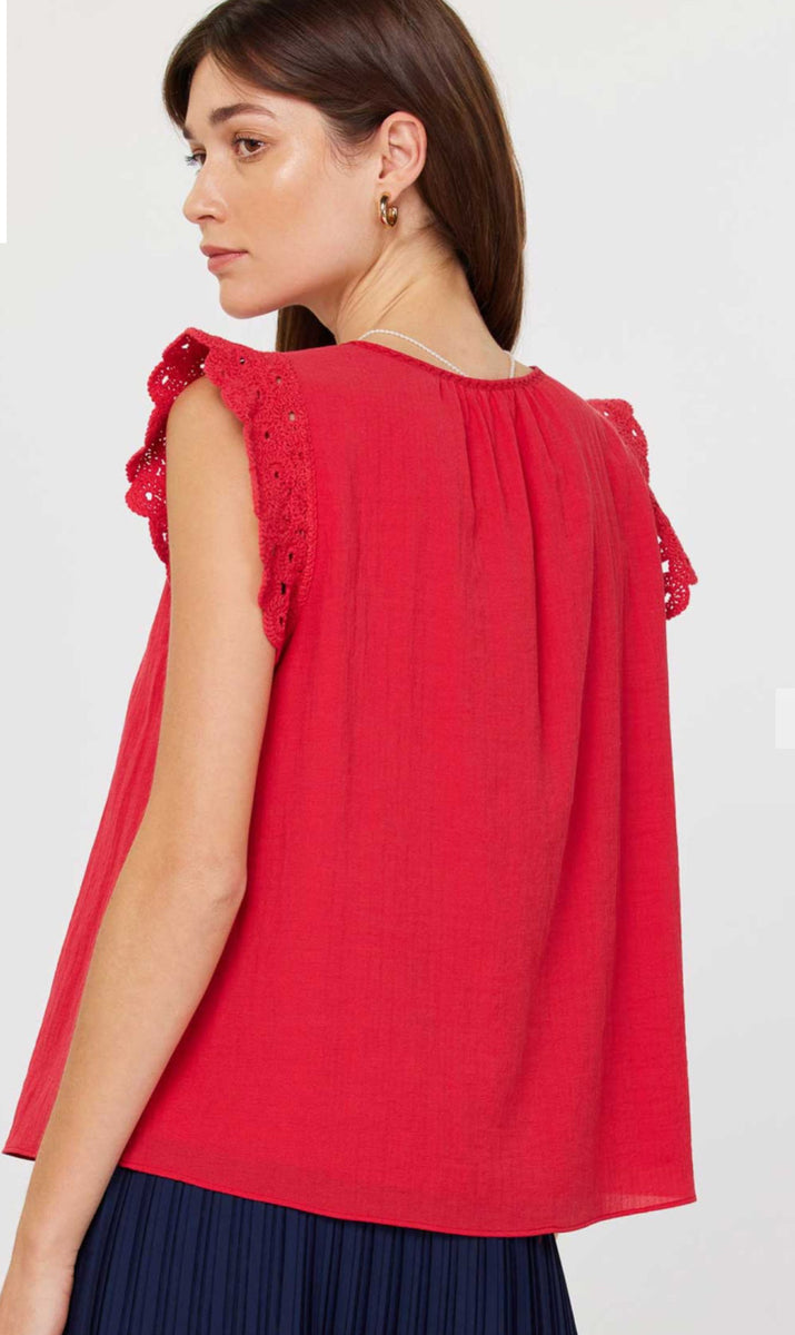 Carson Red Crochet Current Air Blouse – Fig Tree Jewelry & Accessories