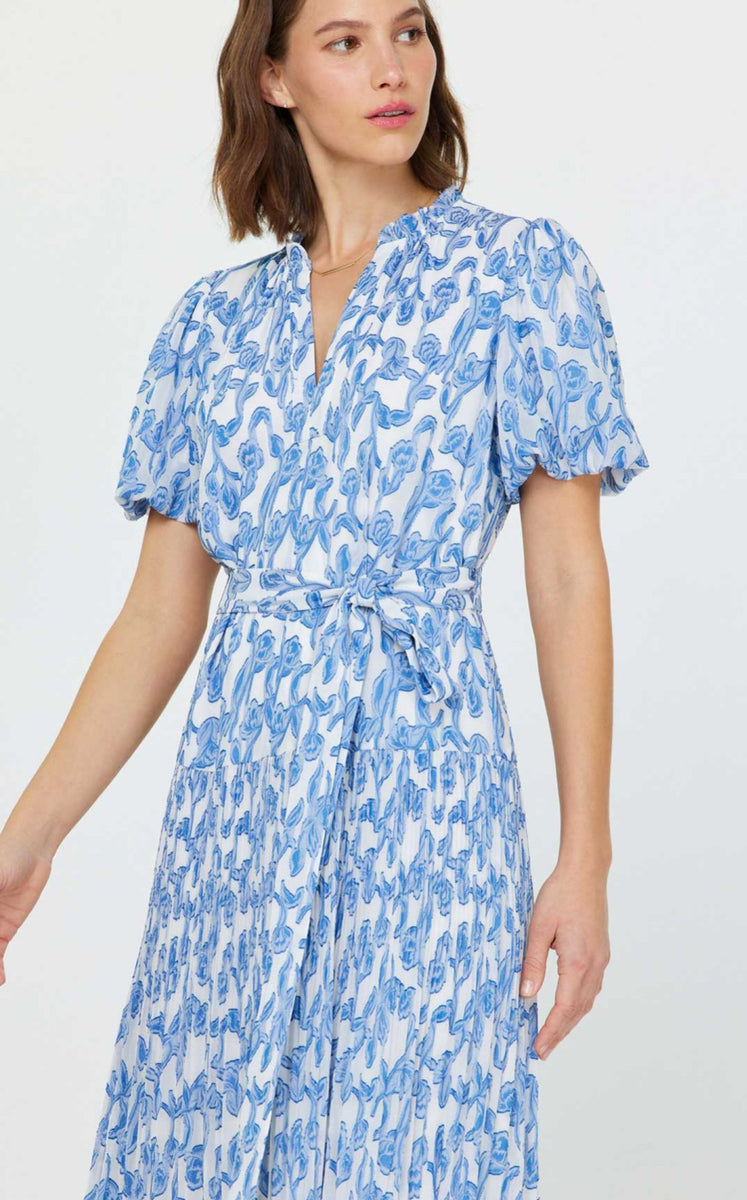 Darla Blue Floral Midi Current Air Dress – Fig Tree Jewelry & Accessories